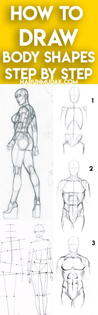 20+ How to Draw Body Shapes Step by Step | HARUNMUDAK