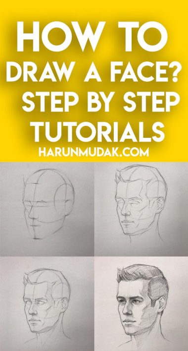 20+ How to Draw a Face - Step By Step | 2020 HARUNMUDAK