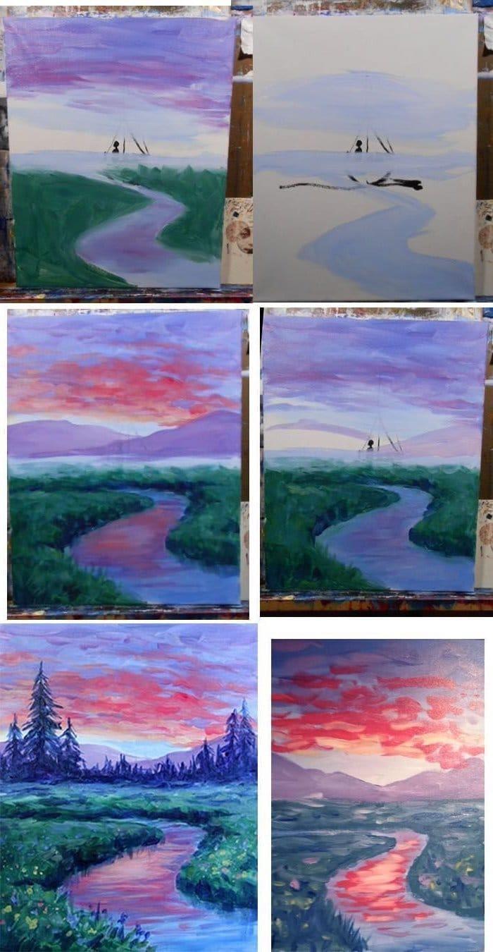 50+ Step By Step Acrylic Painting Tutorials For Beginners | HARUNMUDAK