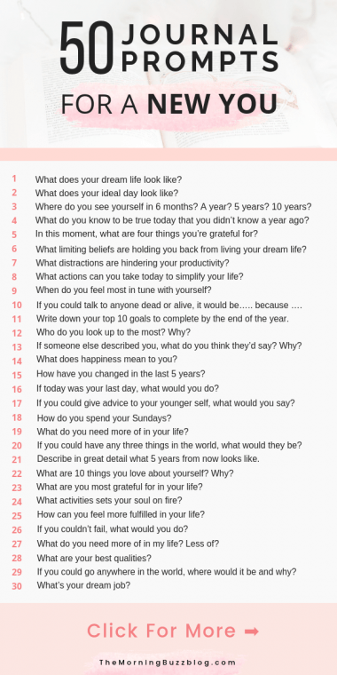 50 Journal Writing Prompts - Journal Ideas To Inspire You - HARUNMUDAK