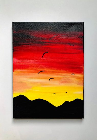 30+ How to Paint a Sunset? Easy Sunset Painting | HARUNMUDAK