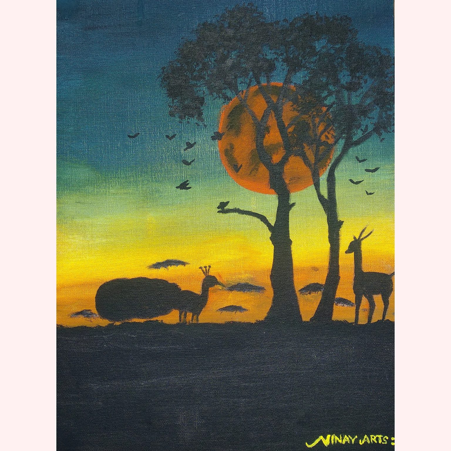 30+ How to Paint a Sunset? Easy Sunset Painting | HARUNMUDAK