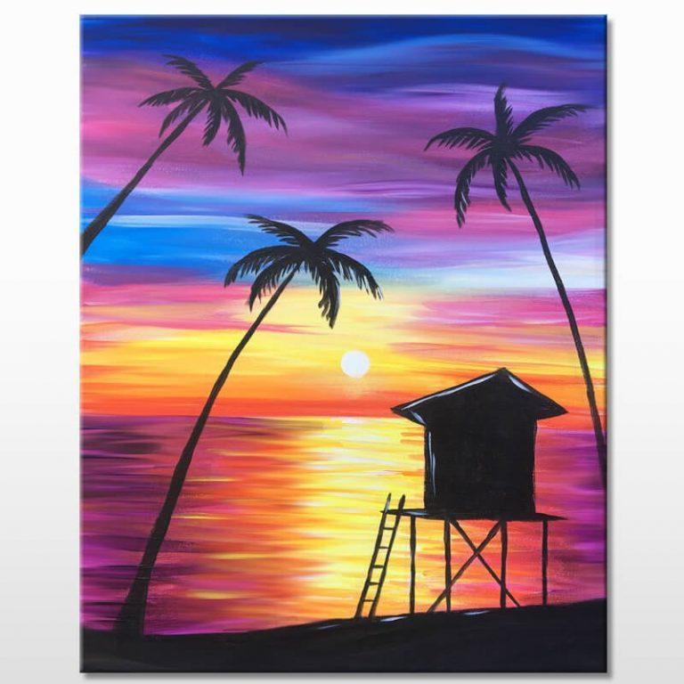30+ How to Paint a Sunset? Easy Sunset Painting - HARUNMUDAK