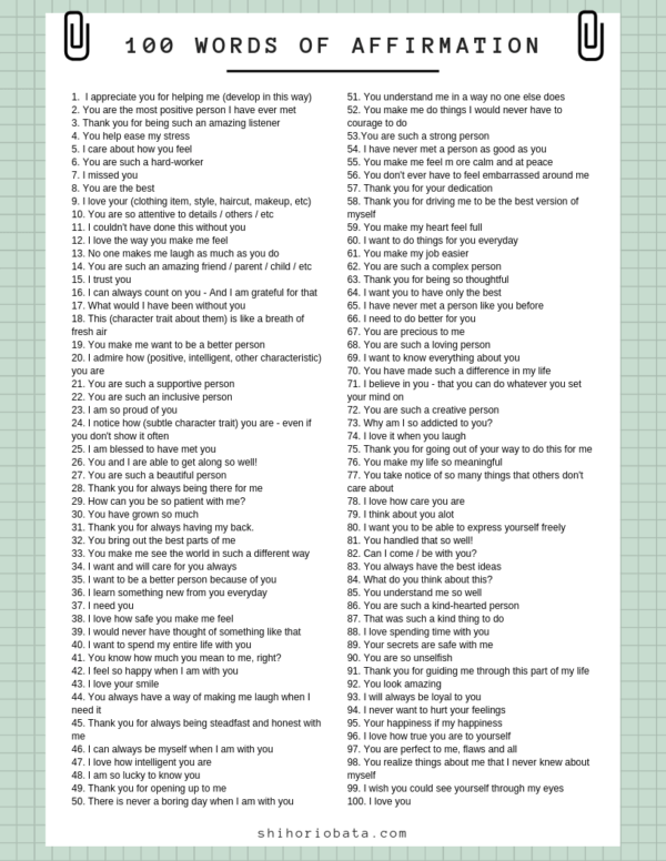 40+ Words of Affirmation Love Language | HARUNMUDAK